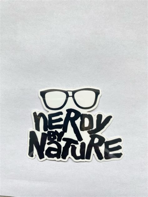 nerdy sticker nerd decal funny quote lettering design etsy