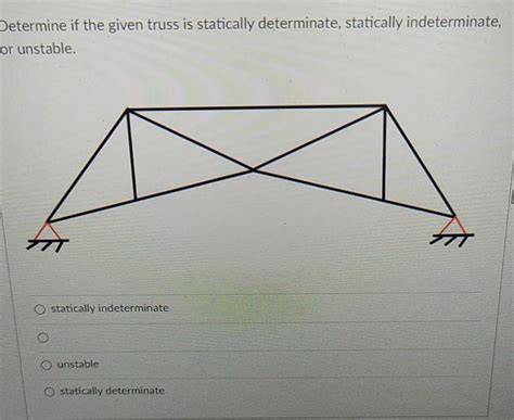Solved Determine If The Given Structure Is Statically