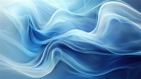 Abstract Flowing Shapes In Shades Of Blue Create Serene Atmosphere Stock Image Image Of