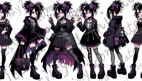 Anime Adoptable Goth By Destiny2dominator On Deviantart
