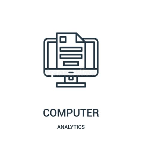 Computer Icon Vector From Advertising Collection Thin Line Computer