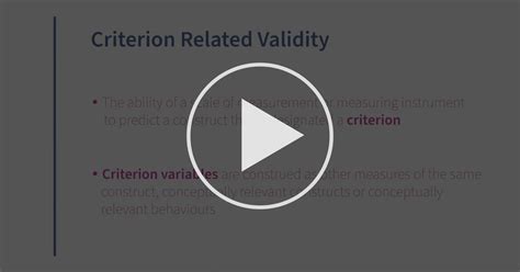 Criterion Related Validity Week Coursera