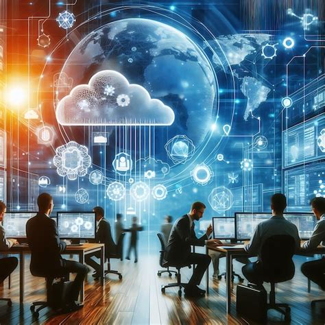 Business Womens Management Data On A Cloud Computing System Their Laptops Private Datai