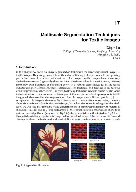 pdf multiscale segmentation techniques for textile images
