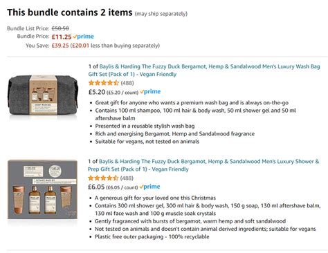 Baylis And Harding The Fuzzy Duck Bergamot Hemp And Sandalwood Mens T Set Bundle £11 25 Amazon