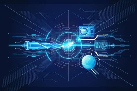 Abstract Digital Technology Background Big Data Visualization High