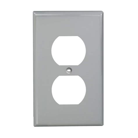 Leviton 1 Gang Nylon Duplex Receptacle Plate Gray The Home Depot Canada