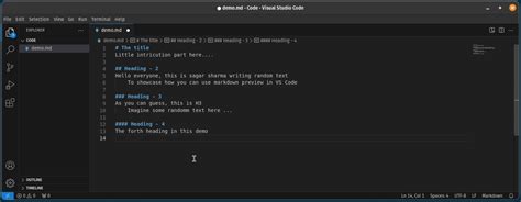 How To Preview Markdown In Visual Studio Code