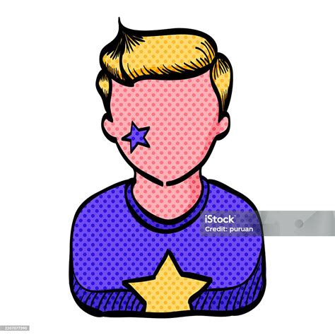 축구 팬 아바타 하프 톤 아이콘 손으로 그린 컬러 벡터 일러스트 레이 션 Championship에 대한 스톡 벡터 아트 및 기타 이미지 Championship 관중