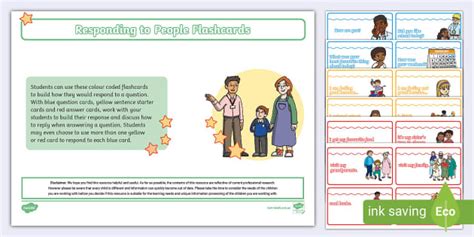 Responding To People Inclusion Flashcards Teacher Made