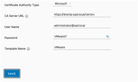 Adding A Microsoft Certificate Authority To Sddc Manager Top Vcf