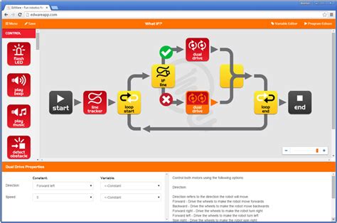 Edware Hybrid Graphical Programming Language For The Edison Robot