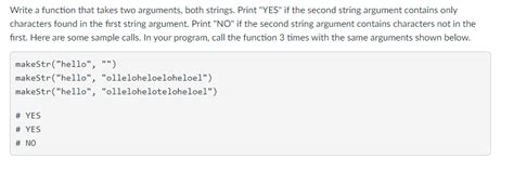 Solved Write A Function That Takes Two Arguments Both Chegg