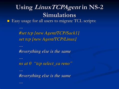 Ppt Ns 2 Tcp Linux Powerpoint Presentation Free Download Id459463
