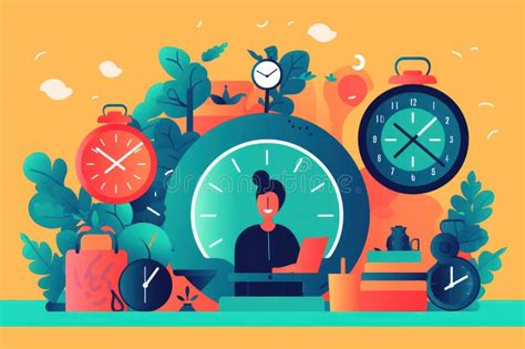 Mastering Time Management Boosting Productivity In Your Career Generative Ai Stock Illustration