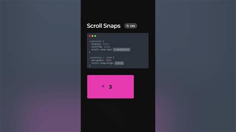 🌟 master the art of smooth scroll snaps with html and css3 🚀 shorts shortsvideo web coding