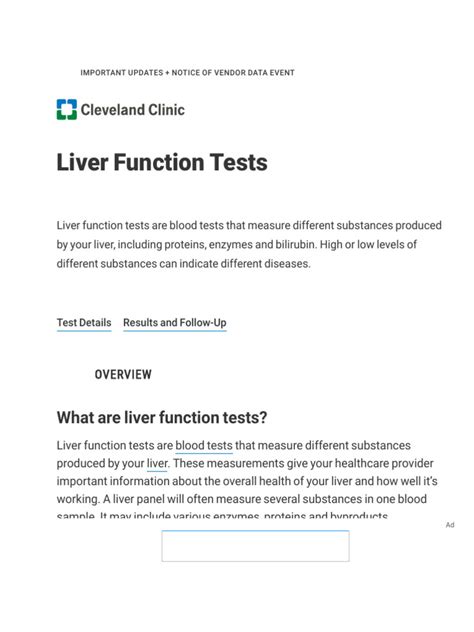Liver Function Tests Types Purpose And Results Interpretation Pdf