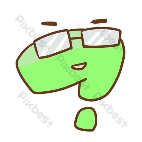 안경 녹색 표현 만화 물음표 일러스트 Png Psd 무료 다운로드 Pikbest