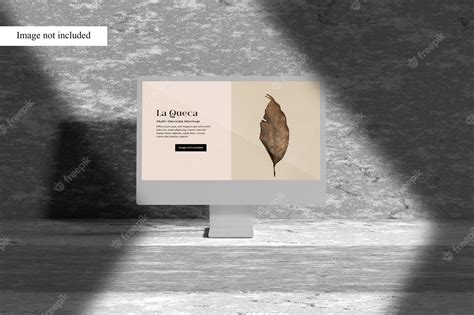 Premium Psd Front View Desktop Mockup For Showcasing Your Ui Design To Clients