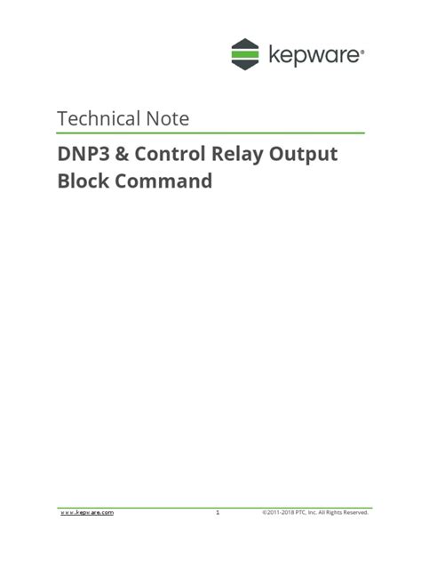 Dnp3 Control Relay Output Block Command Pdf Bit Network Packet