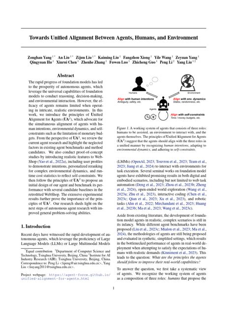Towards Unified Alignment Between Agents Humans And Environment Pdf