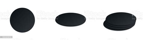 서클 맥주 코스터 빈 검은 모형 맥주 잔용 파큐어 코스터 흰색 배경에 고립 된 차 컵 브랜딩 템플릿 벡터 일러스트레이션입니다 가죽에 대한 스톡 벡터 아트 및 기타 이미지