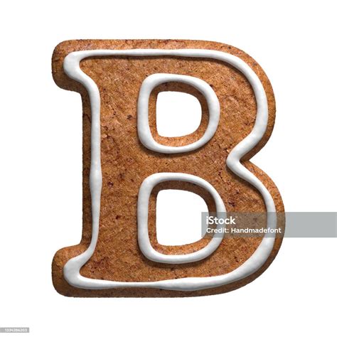 흰색 배경에 고립 된 크리스마스 진저 브레드 쿠키 편지의 3d 렌더링 알파벳의 휴일 음식 기호 쿠키에 대한 스톡 사진 및 기타 이미지 Istock