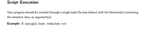 for this assignment you will use sed bash and the