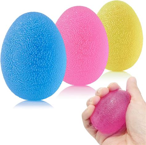 Wawasia 3 Pcs Hand Grip Strength Trainer Ball Stress Relief Ball For
