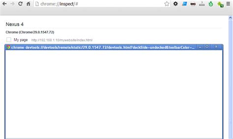 Chrome Devtools With Android And Windows Xp Blank Window Stack Overflow
