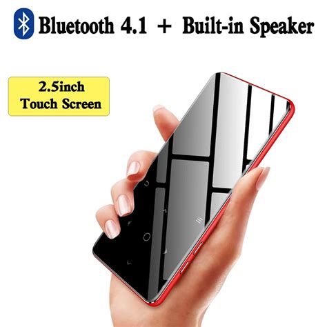 Iqq Bluetooth 41 Touch Screen Mp3 Player Bulit In 16gb And Speaker With Fm Radiorecording