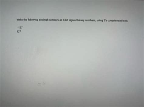 Answered Write The Following Decimal Numbers As Bartleby