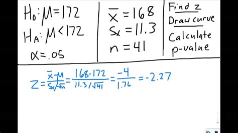 Calculate P Value Example