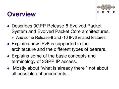 PPT IPv In GPP Evolved Packet System Draft Korhonen V Ops Gpp Eps PowerPoint
