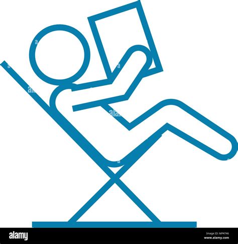 passive rest linear icon concept passive rest line vector sign symbol illustration stock