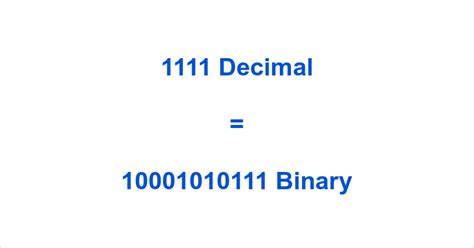 1111 In Binary How To Convert 1111 To Binary