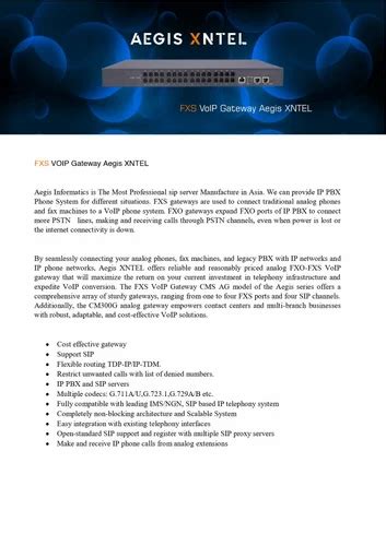 Analog Fxs Voip Gateway Aegis Xntel 32 At Rs 2000 In Noida Id