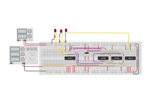 circuit design exp 8 3 bit async counter using nand 2 ic tinkercad