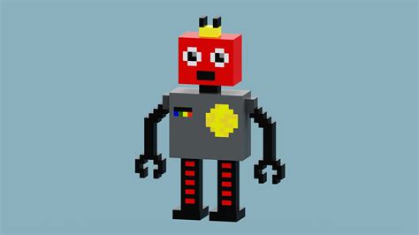 3d voxel robot turbosquid 2029570