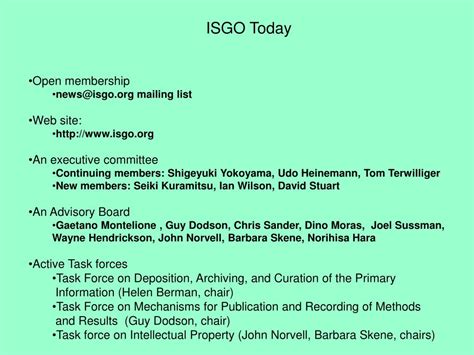 Ppt Isgo The International Structural Genomics Organization