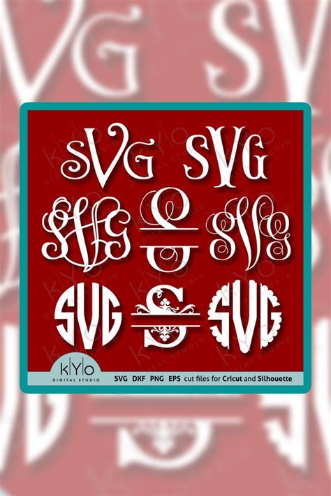 Font Bundle Svg Cricut Monogram Fonts Bundle Svg Files Silhouette