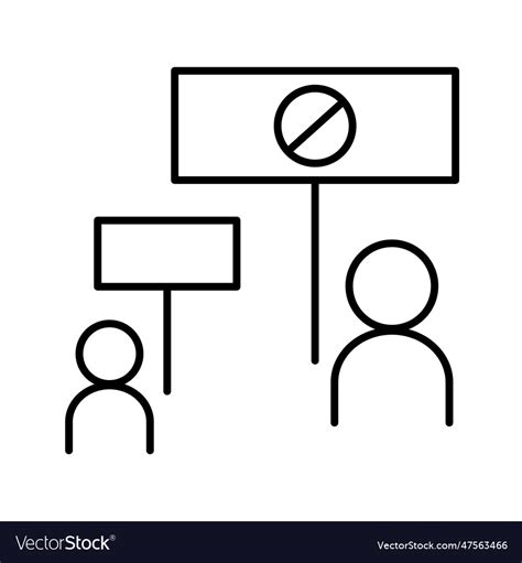 Protester Icon Royalty Free Vector Image Vectorstock