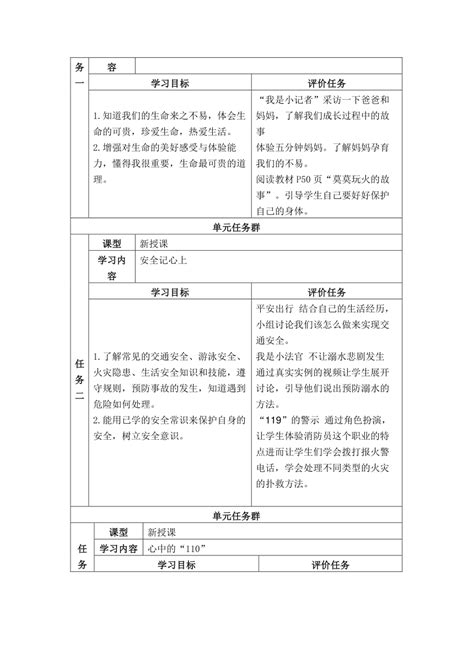 【大单元整体教学设计】统编版道德与法治三年级上册第三单元 教学设计（pdf版） 21世纪教育网