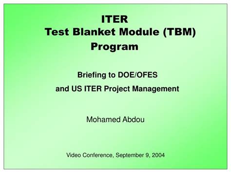 Ppt Test Blanket Module Tbm Powerpoint Presentation Free Download Id 3598403