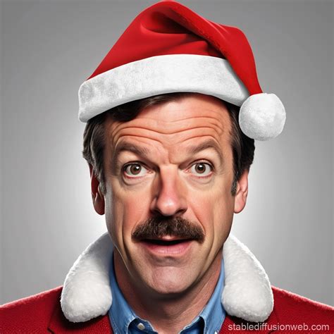 Ted Lasso Cartoon In Santa Hat Stable Diffusion Online