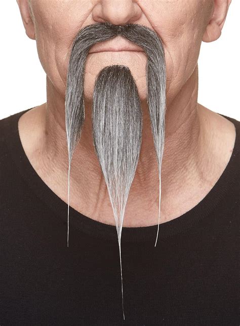 Jp Mustaches 自己粘着 Shaolin 付け口ヒゲ とひげ 目新しい 付け顔ヒゲ 大人用コスプレアクセサリー ソルト＆ペッパー [並行輸入品] ホビー