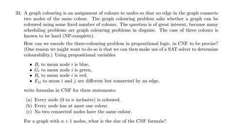 33 A Graph Colouring Is An Assignment Of Colours To