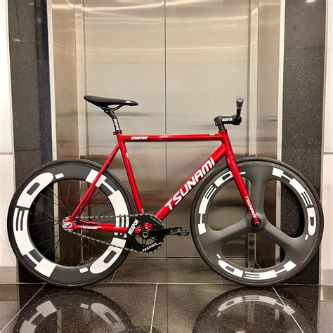 Tsunami Snm 100 Fixie Gear Bike Frame Set 330 Complete Bike 659 Size M L Tsunami Fixie