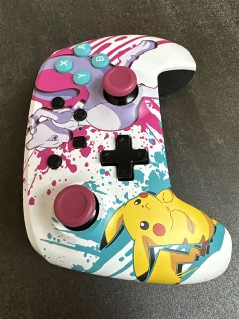 Nintendo Switch Pokemon Pikachu Mewtwo Powera Wireless Controller Rare Vgc £21 00 Picclick Uk