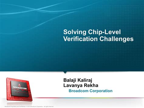 Solving Chip Level Verification Challenges Test And Verification